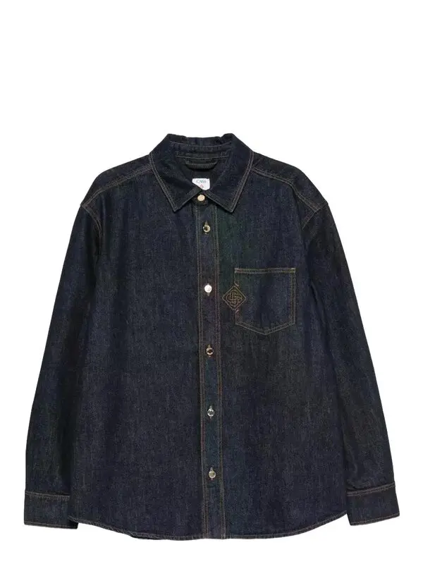 Casablanca Logo-embroidered Overshirt - Blue