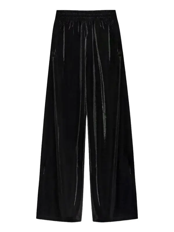 DIESEL® Wide-leg Metallic Trousers - Black