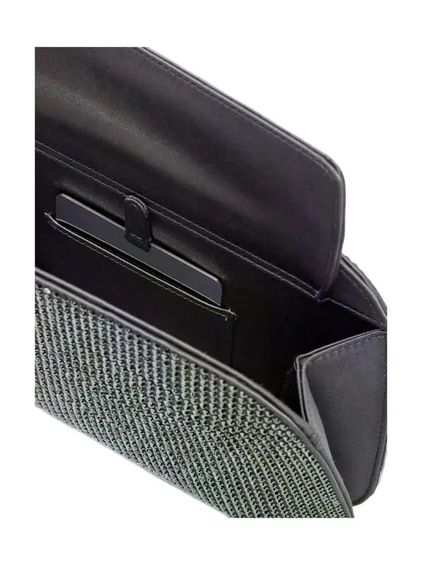 Giorgio Armani Crystal-embellished Clutch Bag - Grey