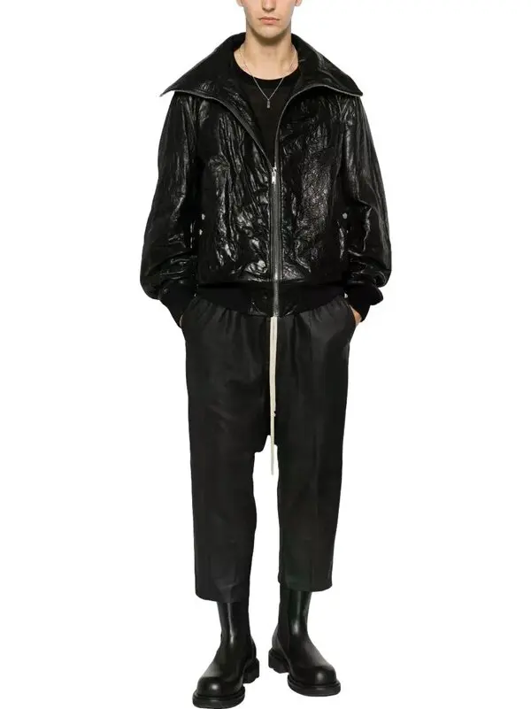 Rick Owens Dracuflight Leather Jacket - Black