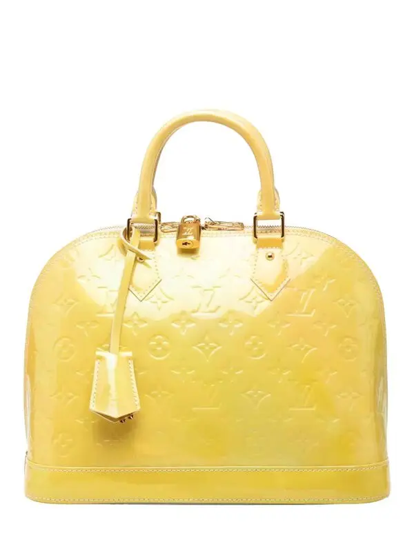 LOUIS VUITTON Monogram Vernis Alma Pm Handbag - Yellow
