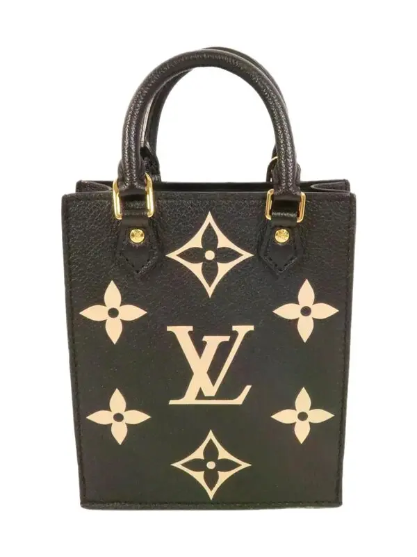 LOUIS VUITTON Petit Sac Plat Tote Bag - Black