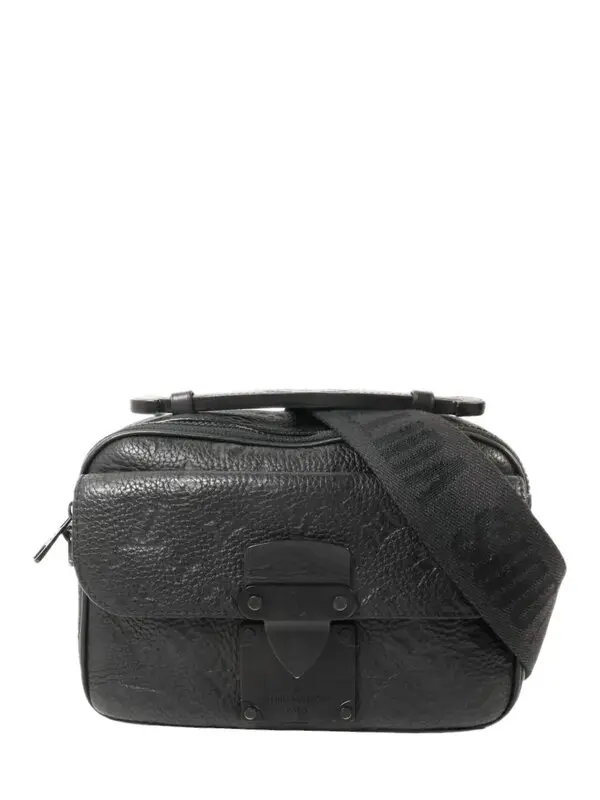 LOUIS VUITTON Monogram Taurillon Leather Shoulder Bag - Black