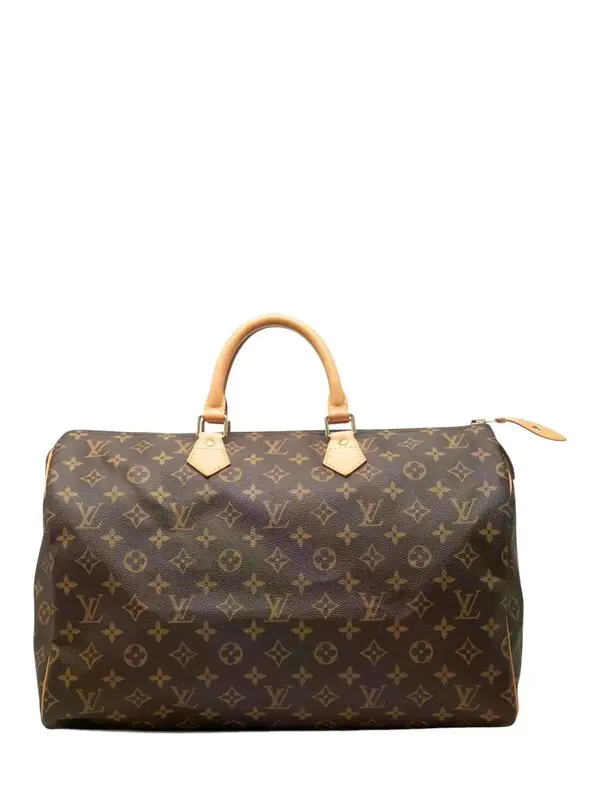 LOUIS VUITTON Monogram Speedy 40 Boston Bag - Brown