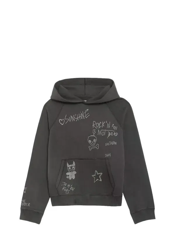 Zadig&Voltaire Georgy Rhinestone-embellished Hoodie - Grey