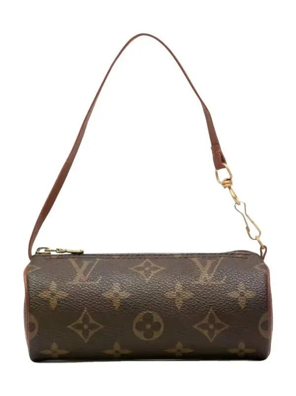 LOUIS VUITTON Monogram Papillon Pochette Handbag - Brown
