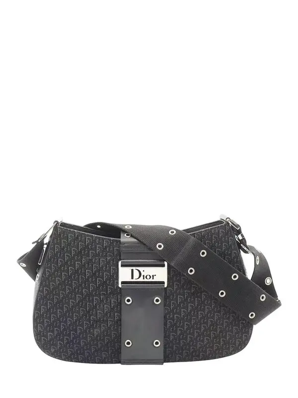 Dior Diorissimo Trotter Canvas Crossbody Bag - Black