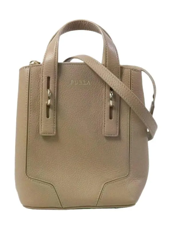 Furla Logo Detail Tote Bag - Neutrals