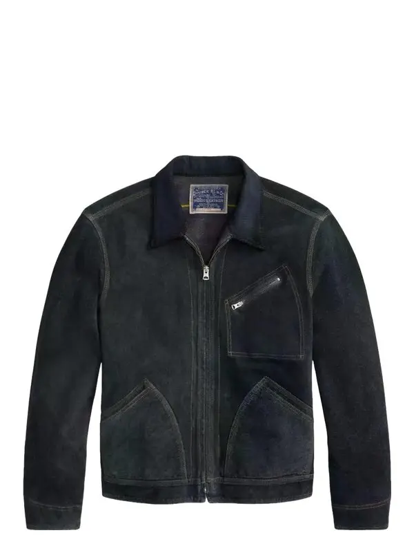 Ralph Lauren Suede Zip Jacket - Blue
