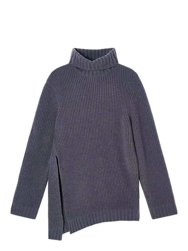Giorgio Armani Asymmetric Ribbed-knit Sweater - Blue