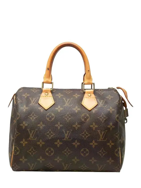 LOUIS VUITTON Monogram Speedy 25 Boston Bag - Brown