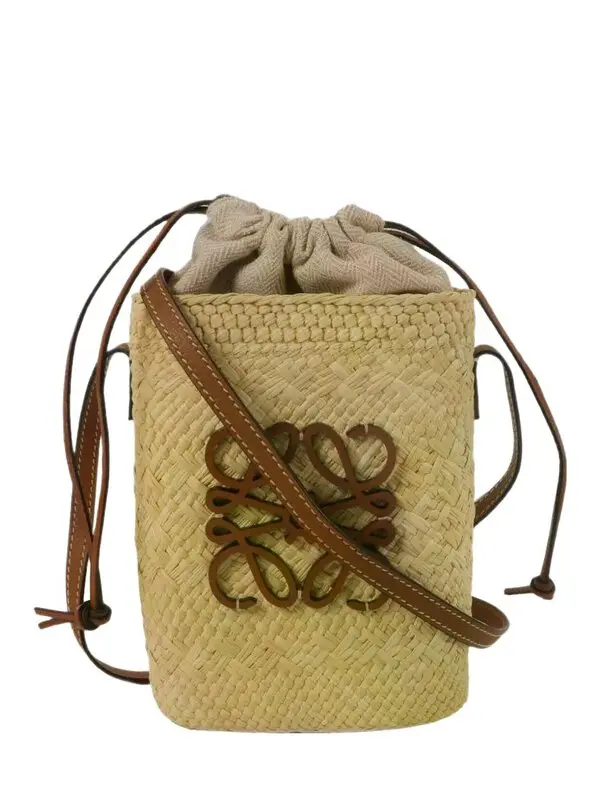 Loewe Square Pocket Anagram Shoulder Bag - Neutrals