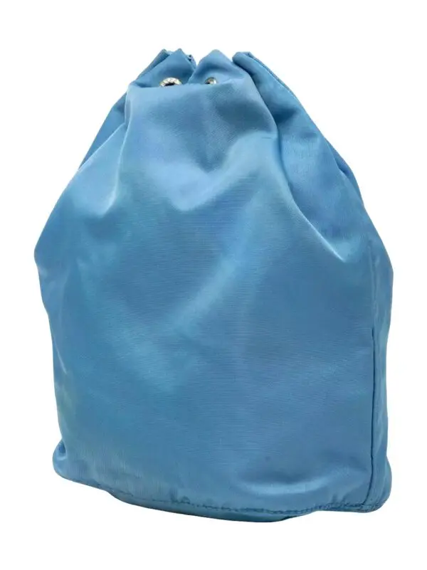 Prada Tessuto Drawstring Pouch - Blue