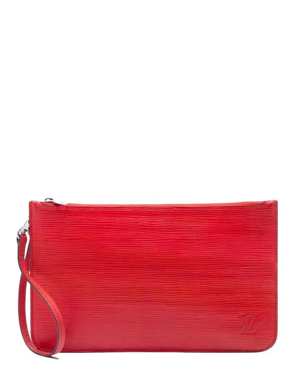 LOUIS VUITTON Epi Neverfull Pouch - Red