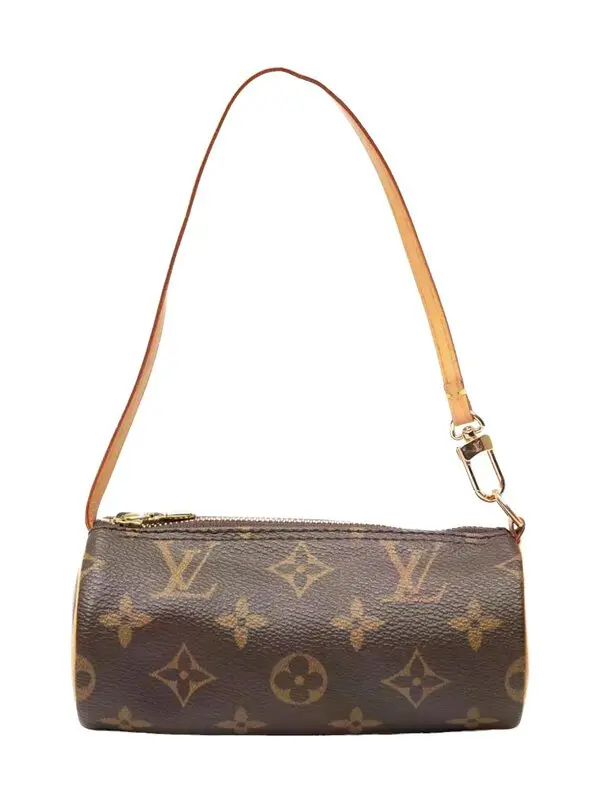 LOUIS VUITTON Monogram Papillon Pochette Handbag - Brown