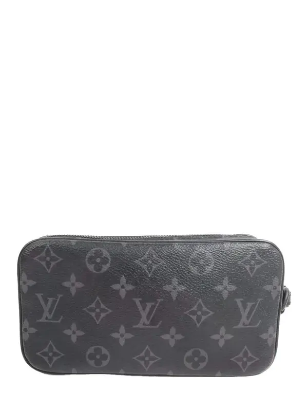 LOUIS VUITTON Volga Pochette Monogram Eclipse Clutch Bag - Grey