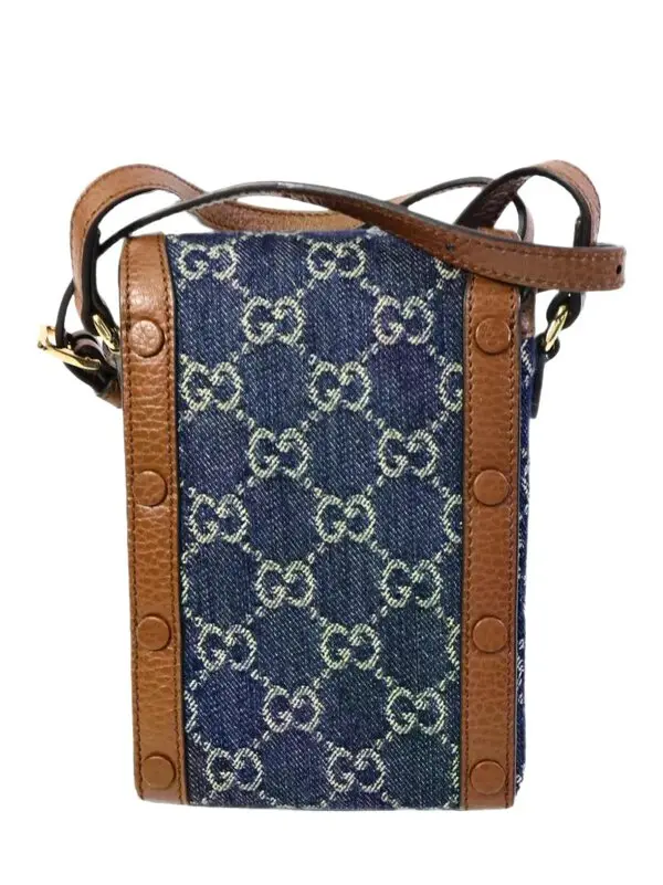Gucci Gg Horsebit 1955 Shoulder Bag - Blue