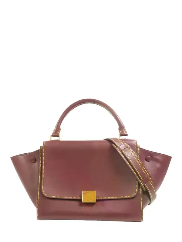 Celine Trapeze Tote Bag - Red