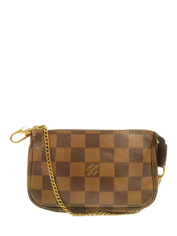 LOUIS VUITTON Mini Pochette Accessoires Damier Shoulder Bag - Brown