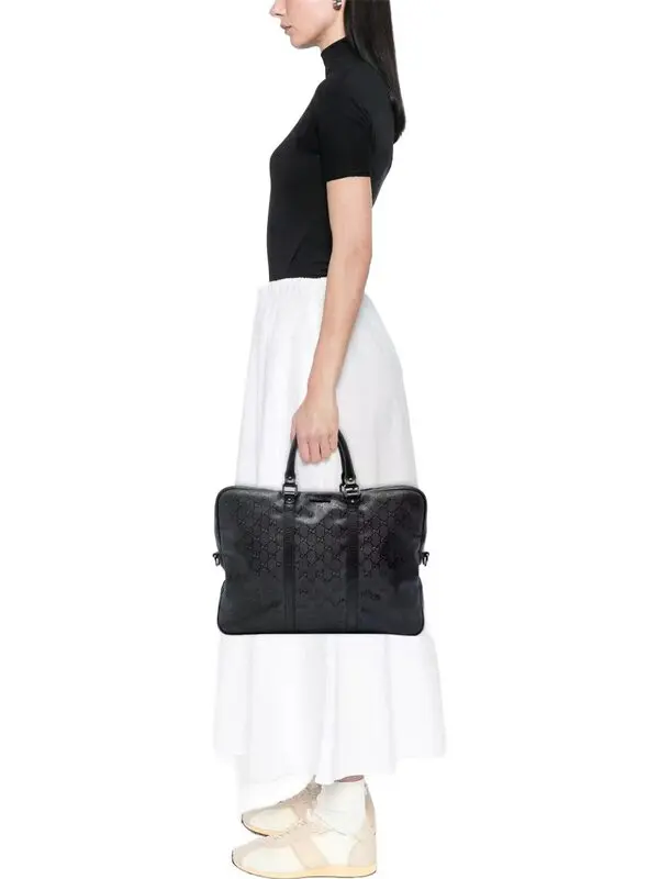 Gucci Gg Imprimé Business Bag - Black