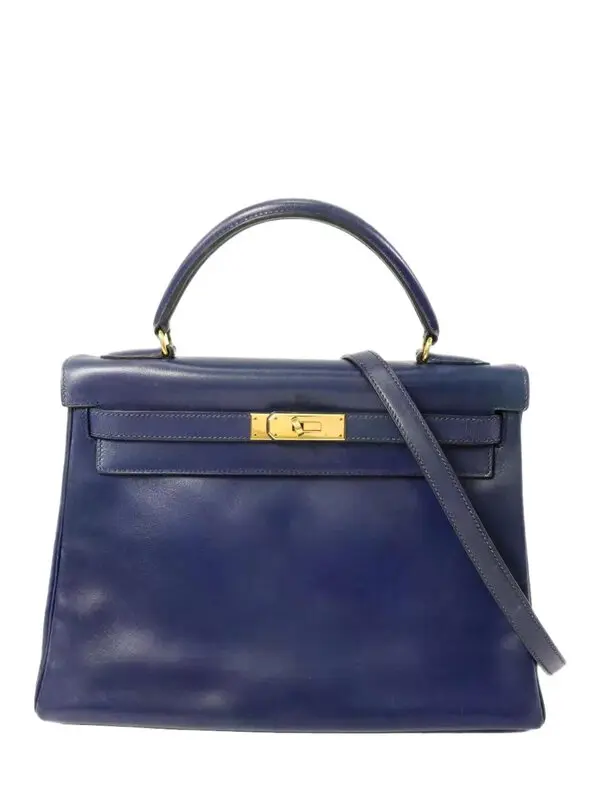 Hermès Kelly Leather Tote Bag - Blue