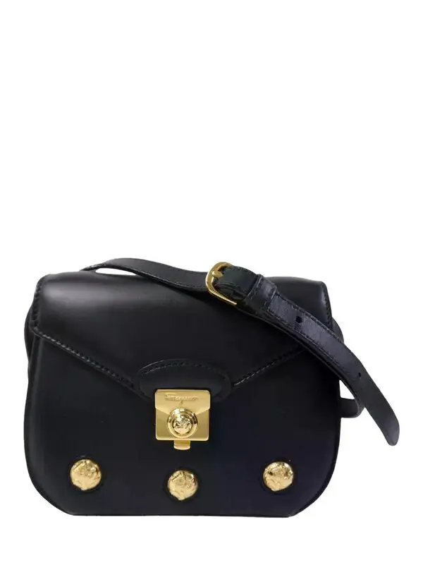 FERRAGAMO Leather Shoulder Bag - Black