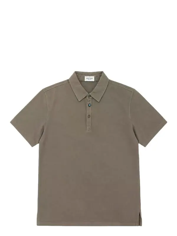 HERITAGE Short-sleeve Polo Shirt - Grey