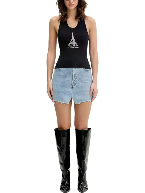 Vetements Embellished Tank Top - Black