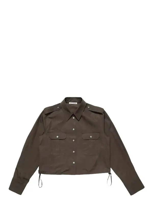 Acne Studios Cotton Poplin Overshirt - Brown