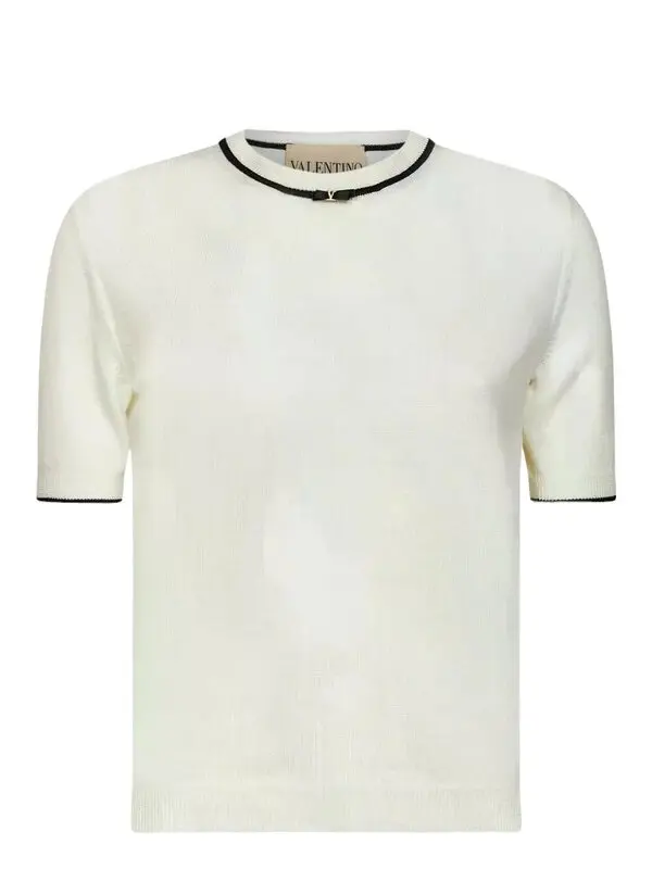 Valentino Garavani Vlogo Bow Detail Sweater - White