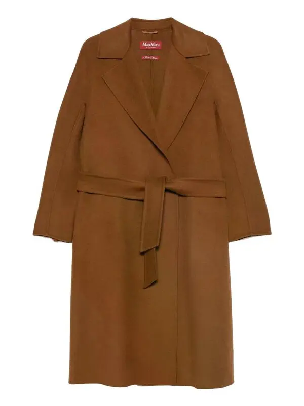 Max Mara Belted Notch-lapel Coat - Brown