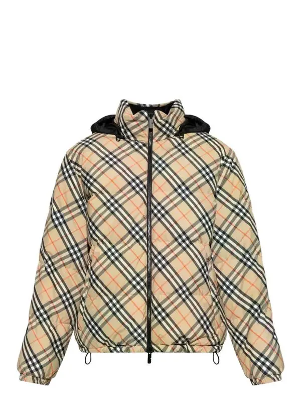 Burberry Check Pattern Reversible Jacket - Neutrals