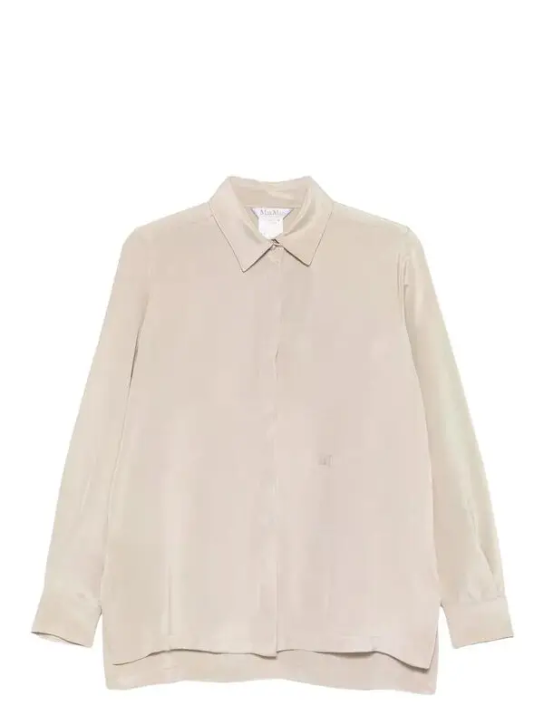 Max Mara Geranio Silk Shirt - Neutrals