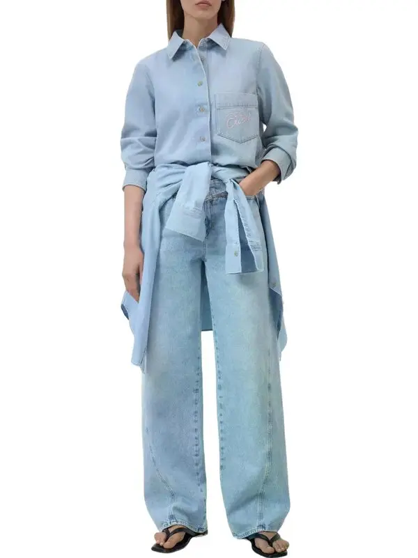 Closed Embroidered Denim Shirt - Blue