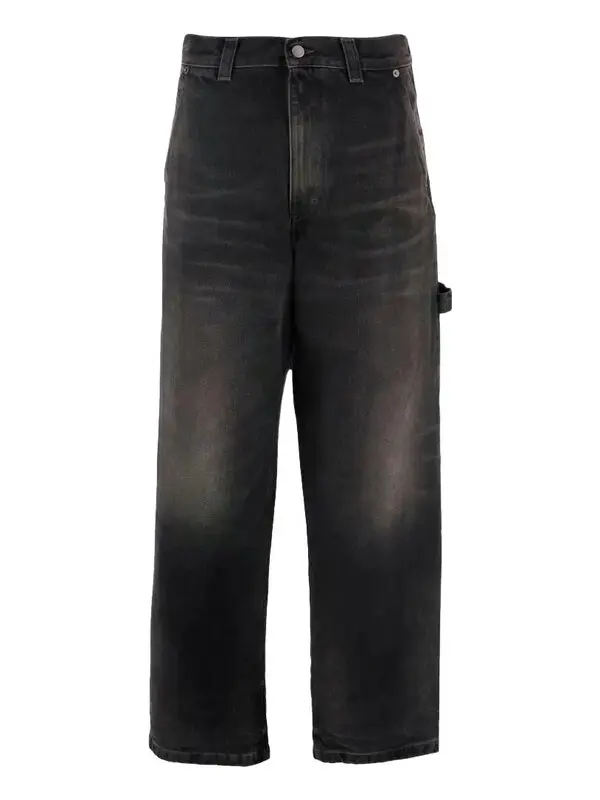 HAIKURE Washed-finish Straight-leg Jeans - Grey