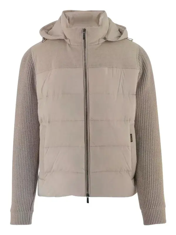 MOORER Zip-up Padded Jacket - Neutrals