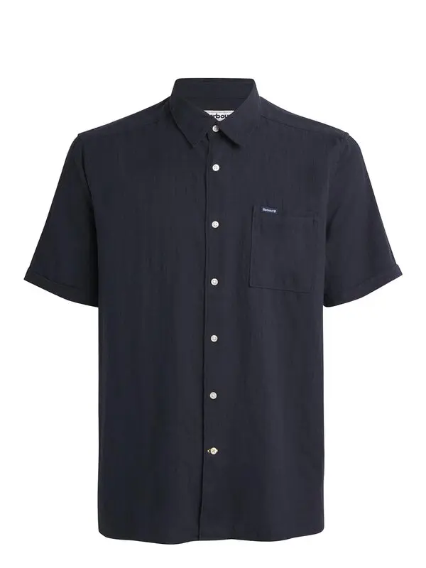 Barbour Cotton Ripstop Kingswood Shirt - Navy