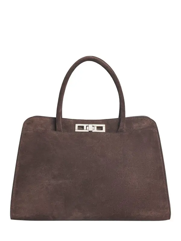 Fabiana Filippi Large Suede Josephine Top-handle Bag - Brown