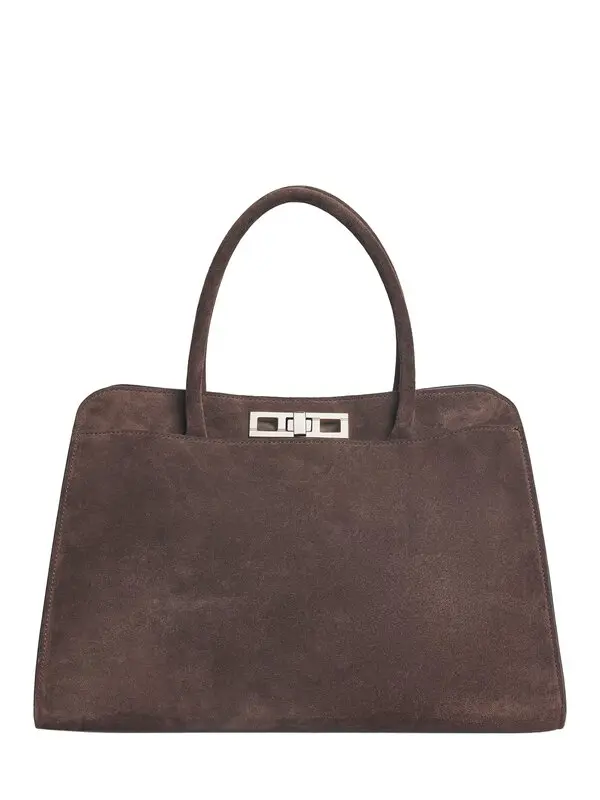 Fabiana Filippi Large Suede Josephine Top-handle Bag - Brown