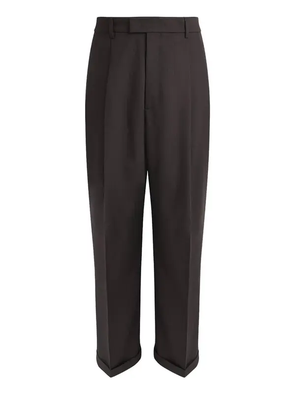 Barena Venezia Virgin Wool Pleated Wide-leg Trousers - Brown