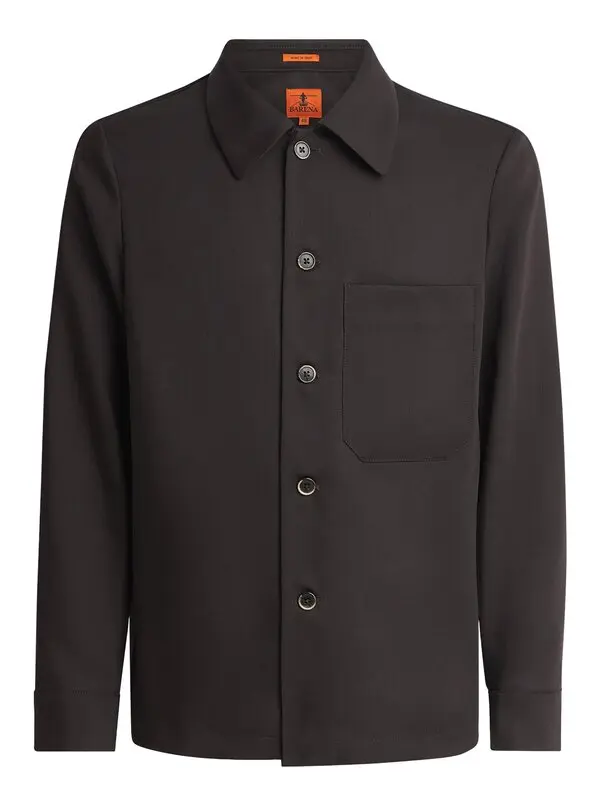 Barena Venezia Tropical Virgin Wool Overshirt - Brown