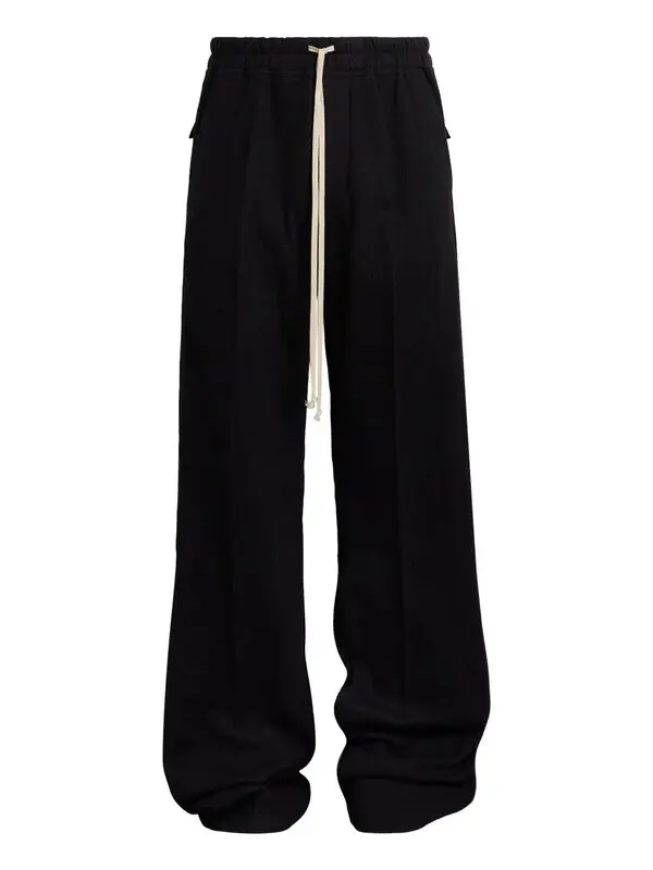 Rick Owens Cotton-wool Dietrich Sweatpants - Black
