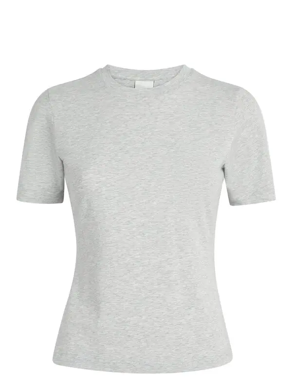 Varley Regina Slim Fit T-shirt In Modal And Cotton Blend - Grey