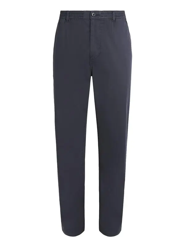 Paige Stretch-cotton Eberton Wide-leg Chinos - Black