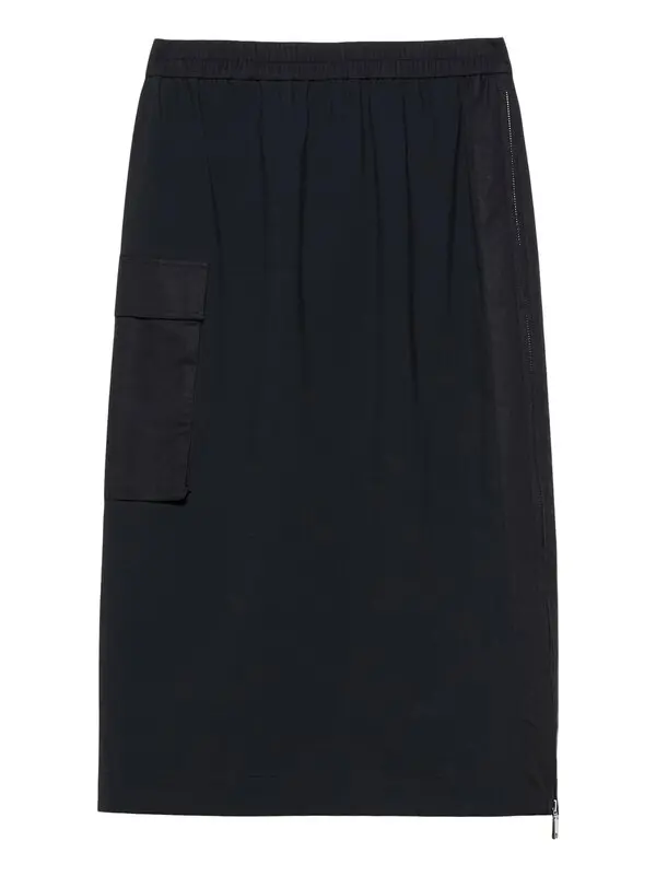 Max & Co. Technical Jersey Midi Skirt With Cargo Pocket - Black
