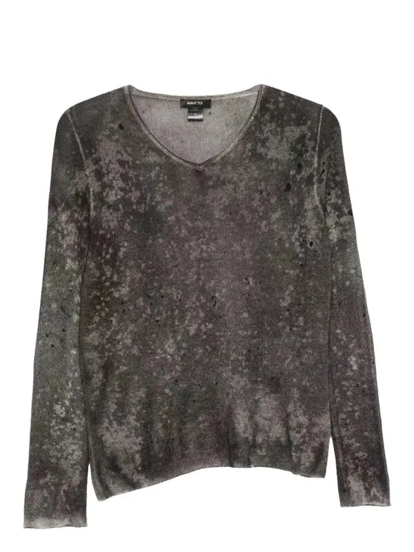 Avant Toi V-neck Sweater - Grey