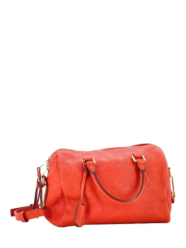 LOUIS VUITTON Speedy Bandoulière Bag Monogram Empreinte Leather 25 - Orange