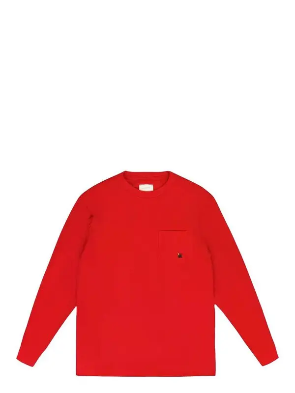 Aimé Leon Dore Logo-embroidered Pocket T-shirt - Red