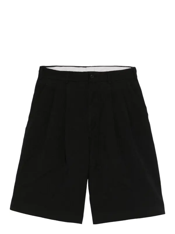 Comme Des Garçons Twill Pleated Shorts - Black