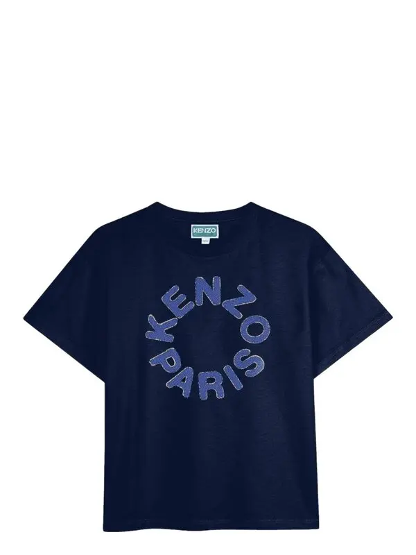 Kenzo Round Neck Short Sleeve T-shirt - Navy Blue